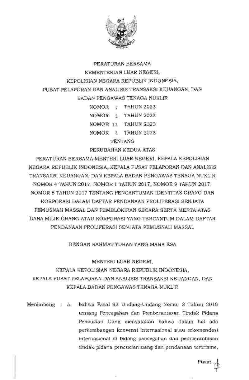 Peraturan Kepala Pusat Pelaporan Dan Analisis Transaksi Keuangan (PPATK ...